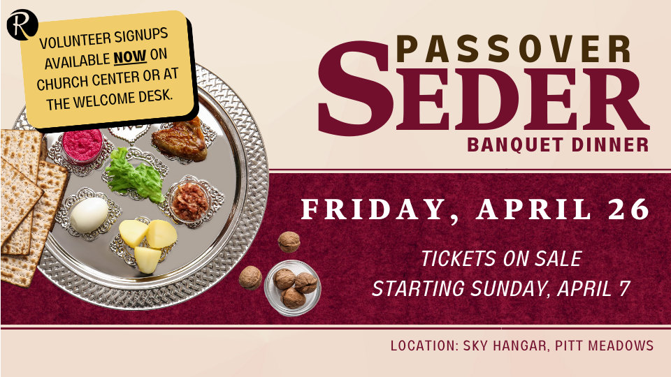 Passover Seder Banquet Dinner - Riverside Calvary Chapel